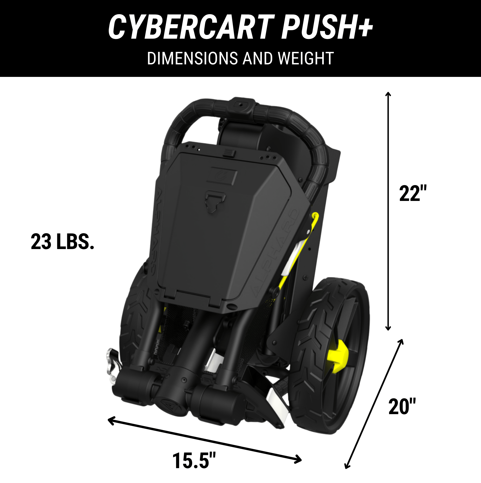 Cybercart Push+ the golf push cart you can upgrade to electric remote ...