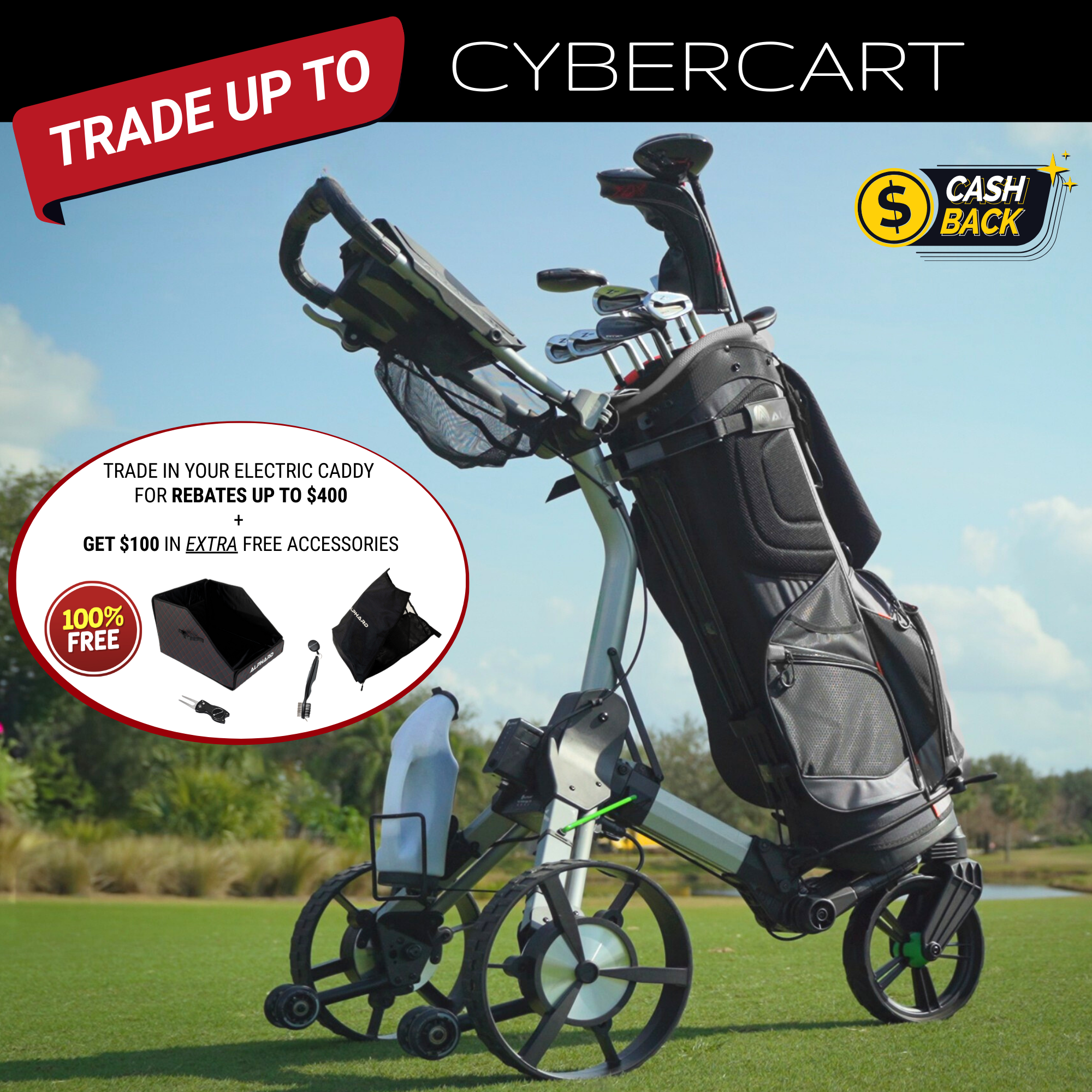 Cybercart - Remote Control Caddy Cart by Alphard Golf – Alphard Golf USA