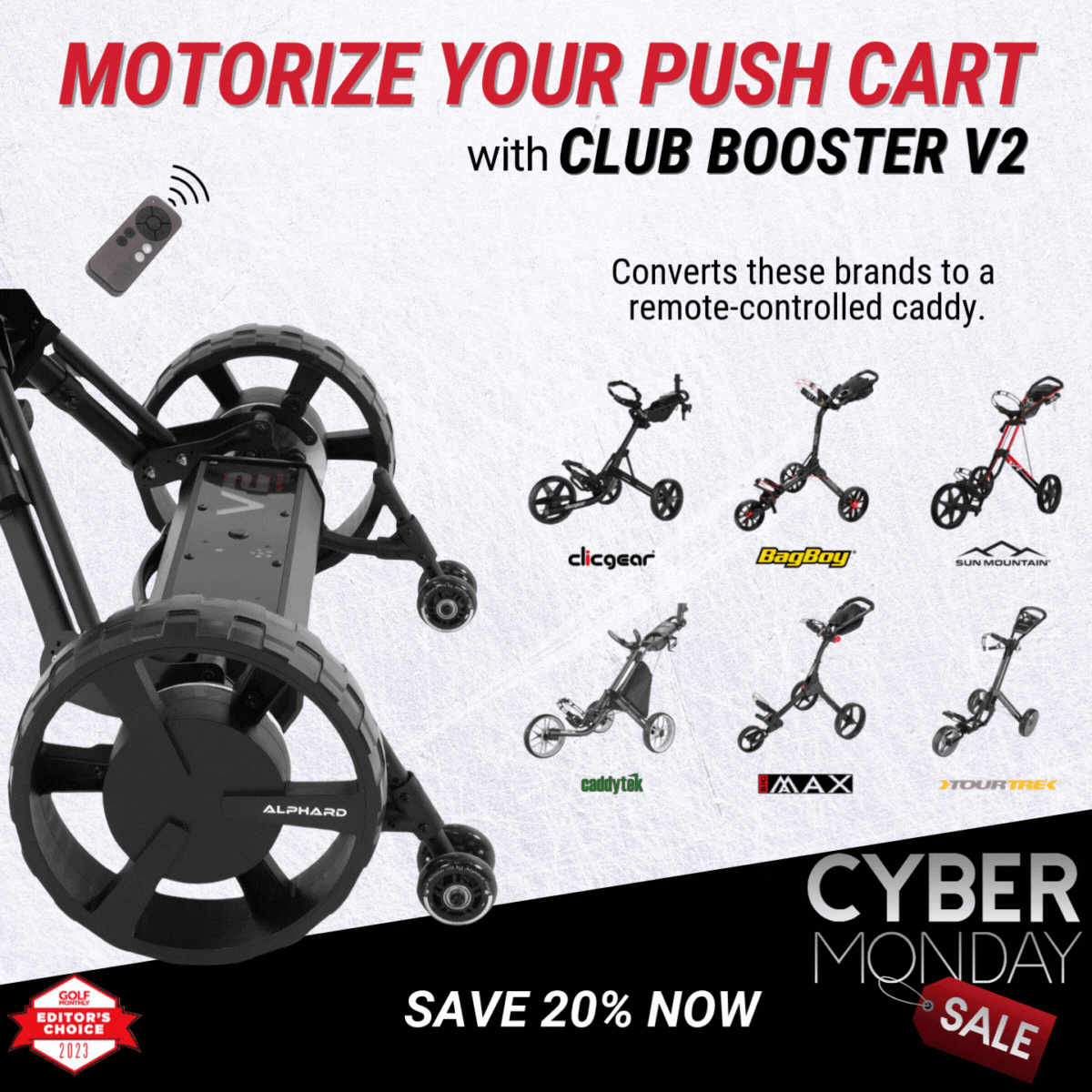 Club Booster V2 Electric Golf Caddy - Alphard Golf USA